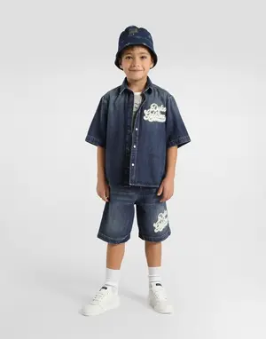 Dolce & Gabbana Bucket Hat With Logo Plate Accessories Multi-colored