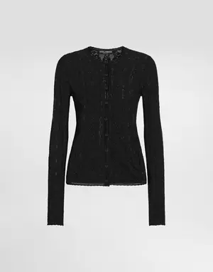 Dolce & Gabbana Lace Cardigan Sweaters And Cardigans - Black