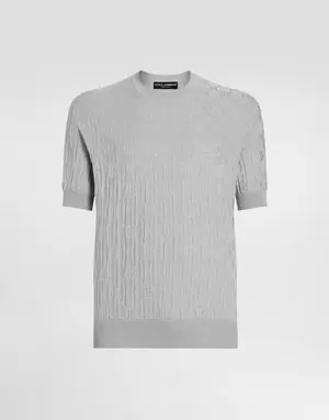 Dolce & Gabbana Silk Crewneck Pullover Sweaters And Cardigans Gray - Grey