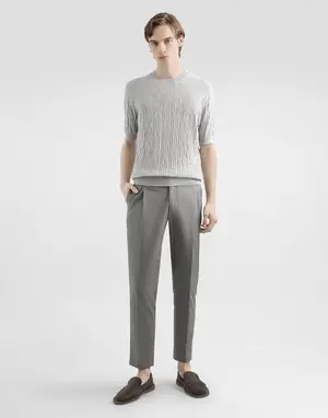 Dolce & Gabbana Silk Crewneck Pullover Sweaters And Cardigans Gray