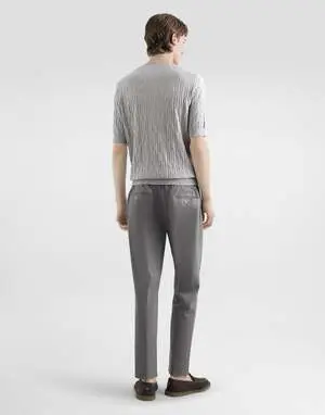 Dolce & Gabbana Silk Crewneck Pullover Sweaters And Cardigans Gray