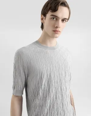 Dolce & Gabbana Silk Crewneck Pullover Sweaters And Cardigans Gray