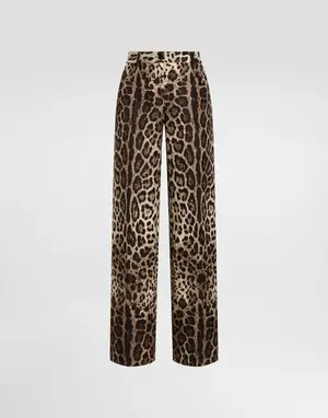 Dolce & Gabbana Leo- Brocade Trousers Pants And Shorts Animal - Print