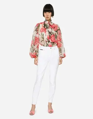 Dolce & Gabbana White Denim Audrey Jeans Denim And Jeans Multi-colored Cotton