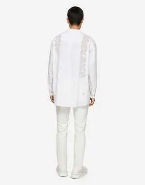 Dolce & Gabbana Stretch Cotton Tailored Trousers - White