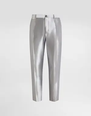 Dolce & Gabbana Pantalone Pants And Shorts Gray Silk - Grey