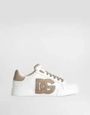 Dolce & Gabbana Calfskin Portofino Light Strobel Sneakers Sneakers White - Multicolor