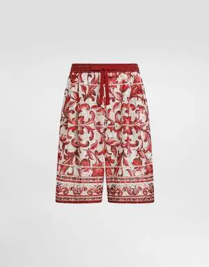 Dolce & Gabbana Embroidered Linen Vanity Bermuda - Multicolor