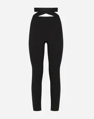 Dolce & Gabbana Viscose Pants With Strap Detail Pants And Shorts