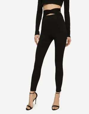Dolce & Gabbana Viscose Pants With Strap Detail Pants And Shorts