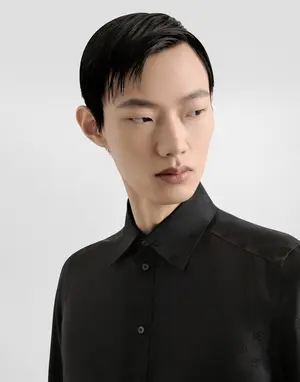 Dolce & Gabbana Dg Logo Martini Jacquard Shirt Shirts