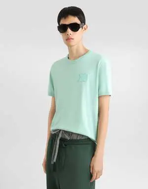 Dolce & Gabbana Cotton T-shirt With Patch T-shirts And Polos - Green
