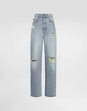 Dolce & Gabbana 5-pocket Denim Trousers Denim And Jeans Multi-colored - Multicolor