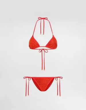 Dolce & Gabbana Triangle Bikini Swimwear - Orange
