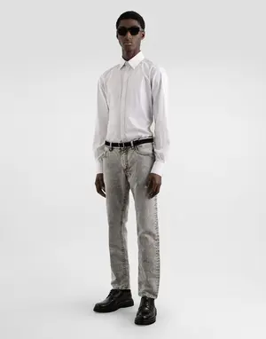Dolce & Gabbana Gold Shirt With Microdesign Shirts