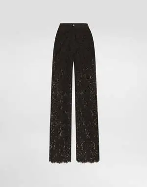 Dolce & Gabbana Cordonetto Lace Trousers - Black
