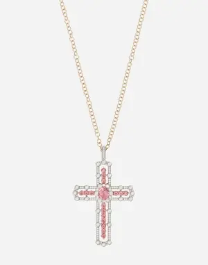 Dolce & Gabbana 379 Pendente Croce T Necklaces - Red