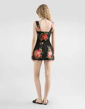 Dolce & Gabbana Rose Bouquet-print Cotton Top - Multicolor