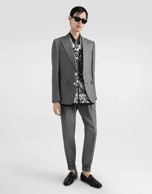 Dolce & Gabbana Sicilia Single-breasted Jacket In Washed Linen Suits And Blazers