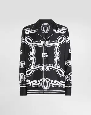 Dolce & Gabbana Silk Vanity Shirt With Bandanna Shirts - Print