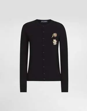 Dolce & Gabbana Wool Cardigan Sweaters And Cardigans - Black