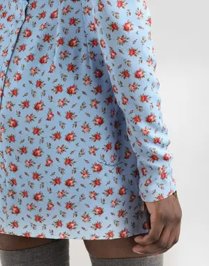 Dolce & Gabbana Rose-print Charmuese Dress