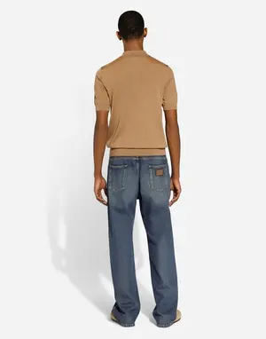 Dolce & Gabbana Silk And Cashmere Polo-shirt Sweaters And Cardigans
