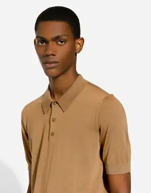 Dolce & Gabbana Silk And Cashmere Polo-shirt Sweaters And Cardigans