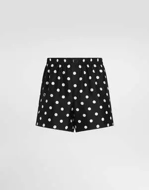 Dolce & Gabbana Polka Dot-print Silk Twill Boxer Shorts - Multicolor