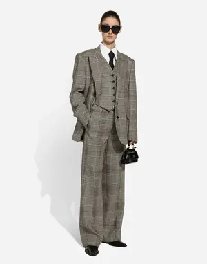 Dolce & Gabbana Flared Glen Plaid Pants Pants And Shorts