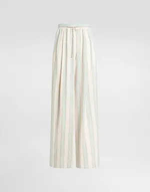 Dolce & Gabbana Striped Canvas Vanity Trousers - Multicolor