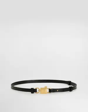 Dolce & Gabbana Calfskin Belt - Belts 90 Black