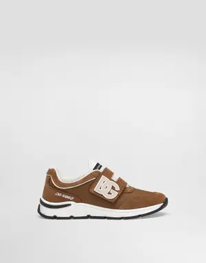 Dolce & Gabbana Dg Running Split Calfskin Sneakers Shoes - Multicolor