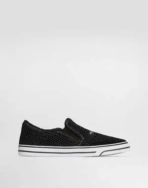 Dolce & Gabbana Woven Low Top Sneakers - Black