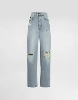 Dolce & Gabbana 5-pocket Denim Trousers Denim And Jeans Multi-colored - Multicolor