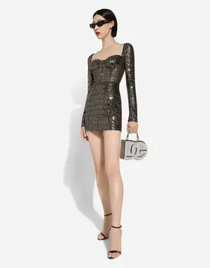 Dolce & Gabbana Sequined Corset Dress