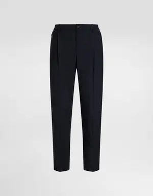 Dolce & Gabbana Wool Blend Trousers Pants And Shorts - Blue