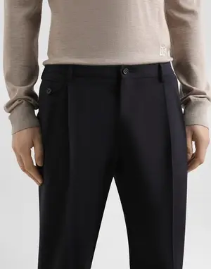Dolce & Gabbana Wool Blend Tailored Trousers