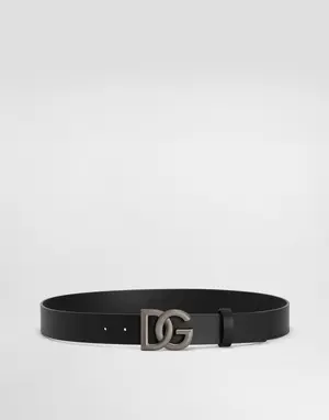 Dolce & Gabbana Leather Belt With Dg Logo Belts Multi-colored Leather - Multicolor