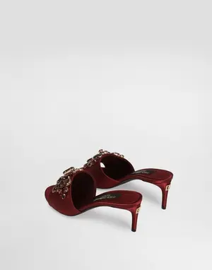 Dolce & Gabbana Embellished Satin Mules