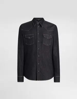 Dolce & Gabbana Stretch Denim Shirt Denim Multi-colored - Multicolor