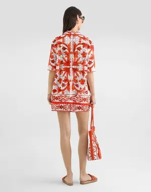 Dolce & Gabbana Majolica-print Silk Shirt - Multicolor