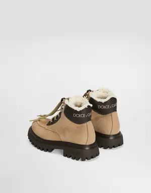 Dolce & Gabbana Nubuck And Calfskin Ankle Boots