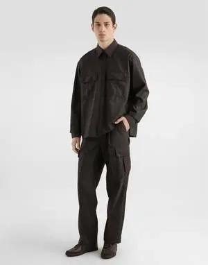 Dolce & Gabbana Virgin Wool Canvas Shirt Shirts Beige