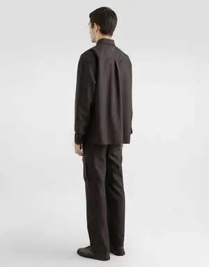 Dolce & Gabbana Virgin Wool Canvas Shirt Shirts Beige