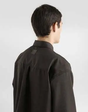 Dolce & Gabbana Virgin Wool Canvas Shirt Shirts Beige