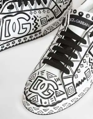 Dolce & Gabbana Raffia Sneakers - Multicolor