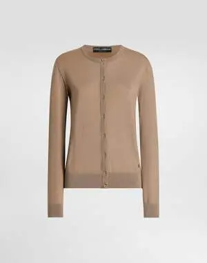 Dolce & Gabbana Cashmere Cardigan Sweaters And Cardigans - Beige