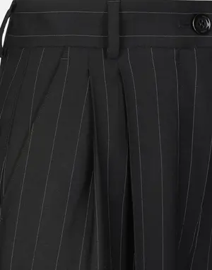 Dolce & Gabbana Flared Pinstripe Wool Pants Pants And Shorts