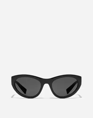 Dolce & Gabbana Tortoiseshell Acetate Cat Eye Sunglasses - Black
